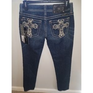 Miss Me | Jeans | Miss Me Skinny Rhinestone Cross Jeans 27x32 Nwt ...